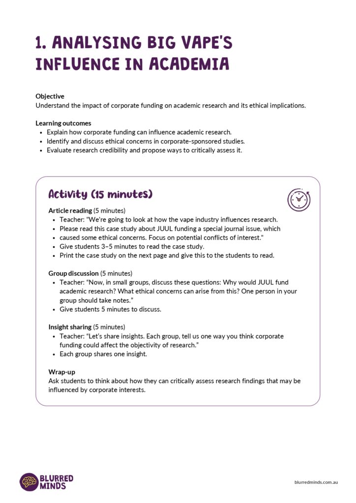 Free Resources for Educators - Blurred Minds