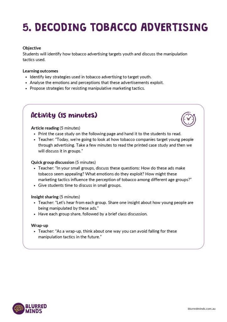 Free Resources for Educators - Blurred Minds