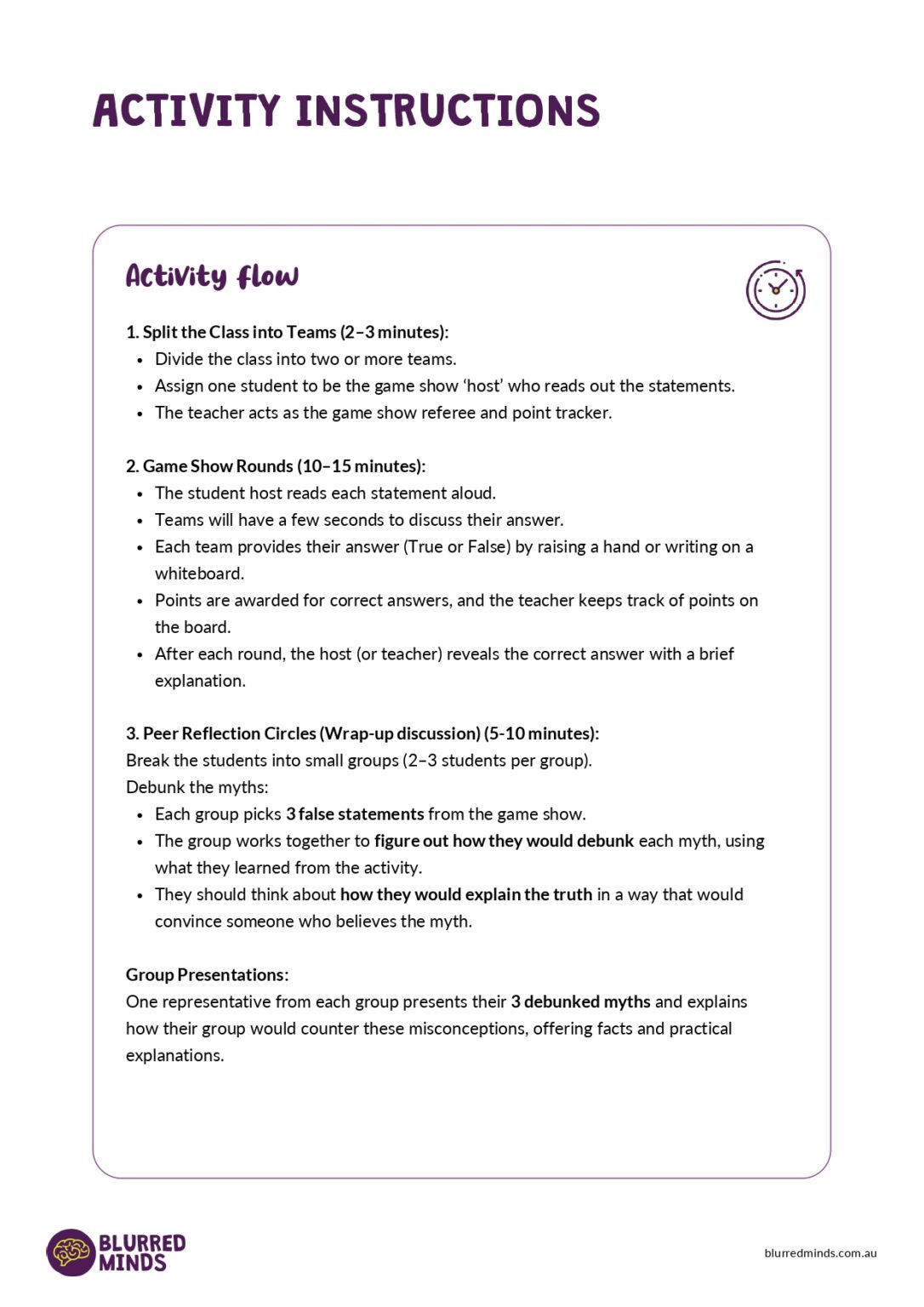 Free Resources for Educators - Blurred Minds